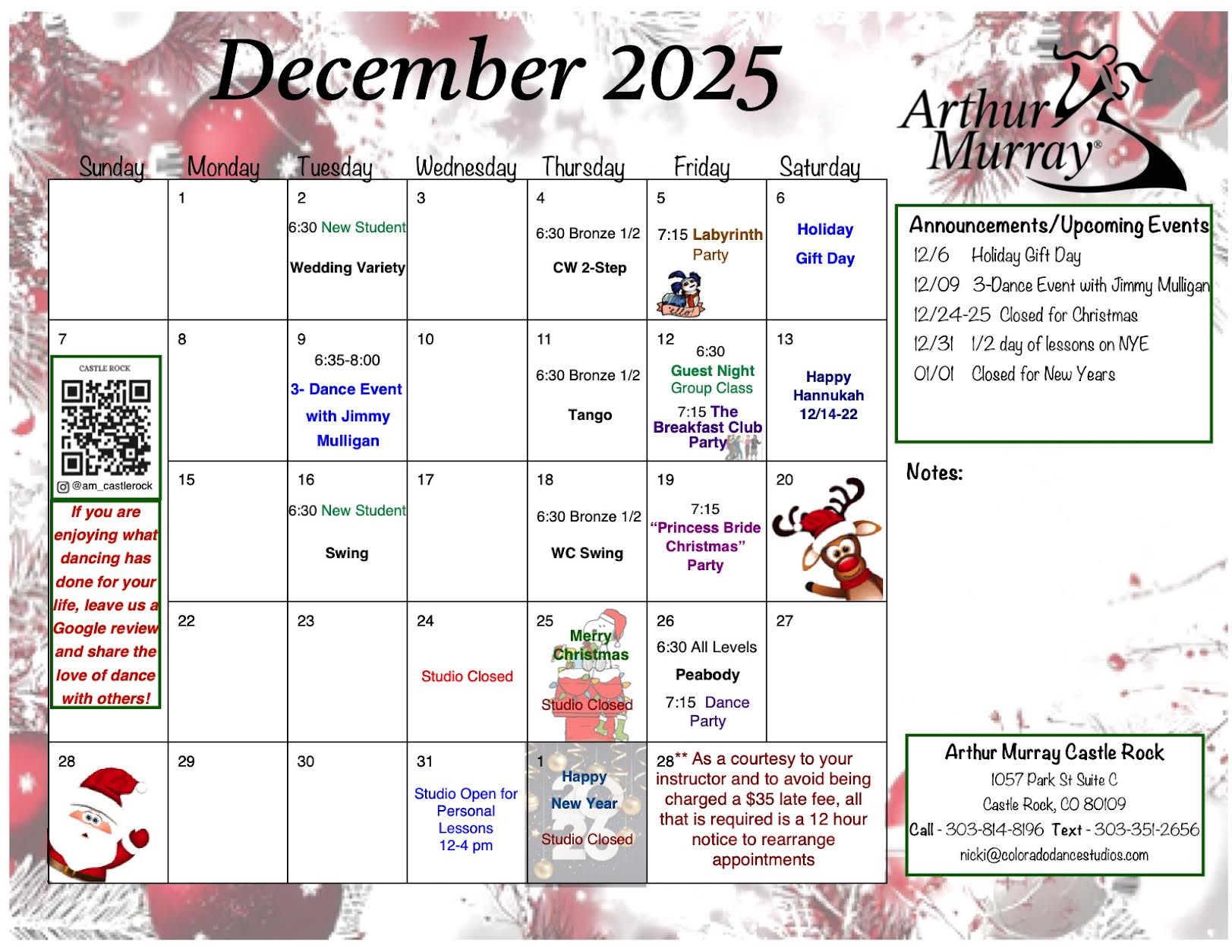 Calendar | Dance Lessons For Adults | Arthur Murray Dance Studio in ...
